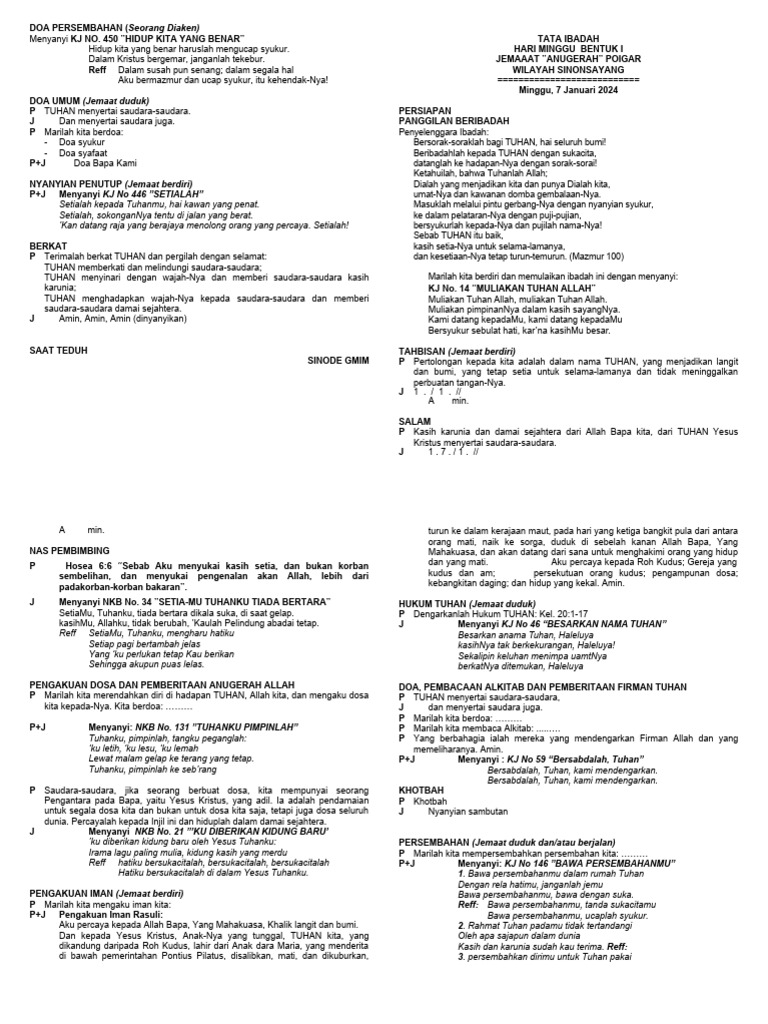 Tci Minggu 07 Januari 2024 | PDF