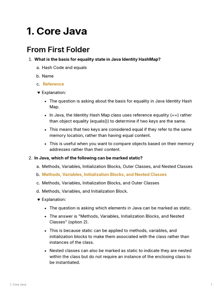 Java IdentityHashMap & Static Classes | PDF | Anonymous Function | Class (Computer Programming)