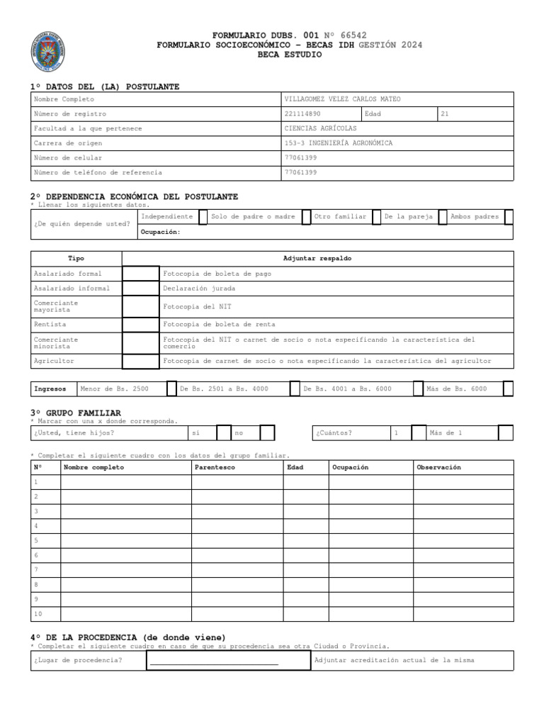 Form Dubs 001 66542 | PDF | Derecho