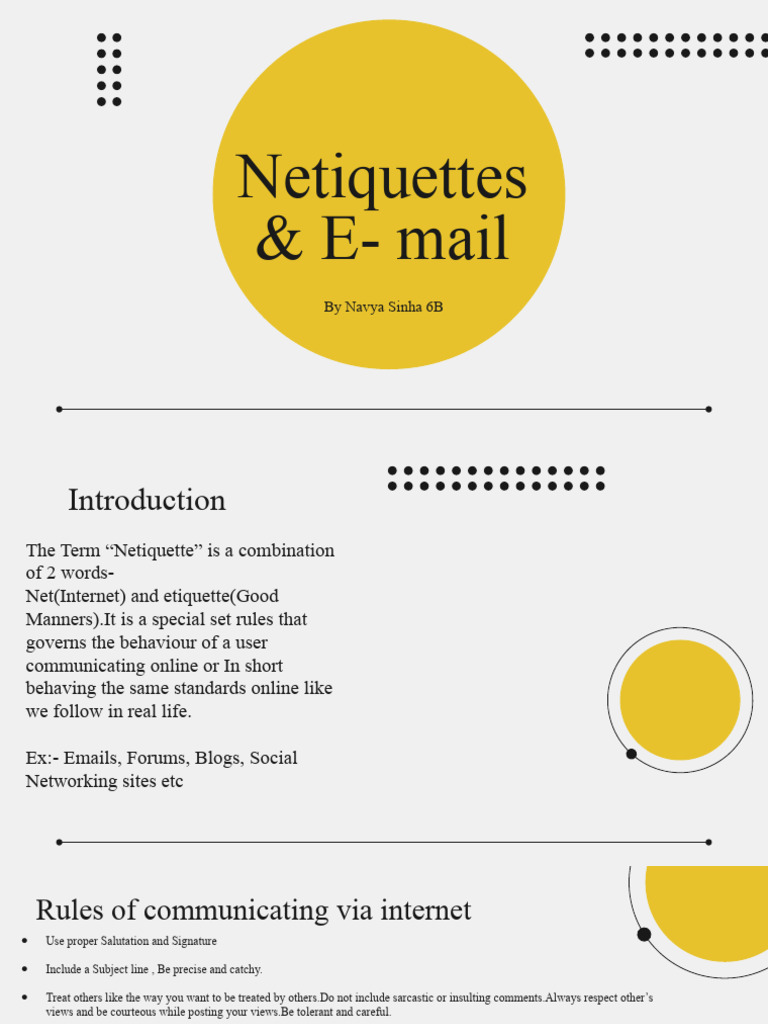 Essential Netiquette for Email Communication | PDF | Email Address | Gmail