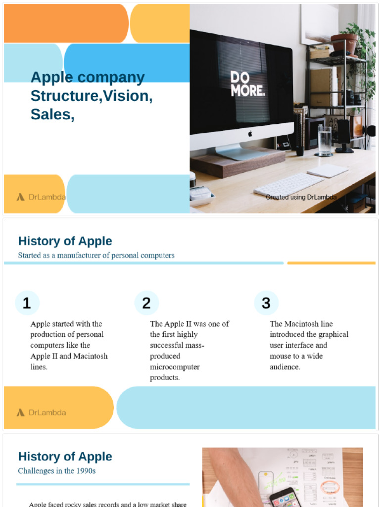 Apple Company Structure,Vision, Sales, | PDF
