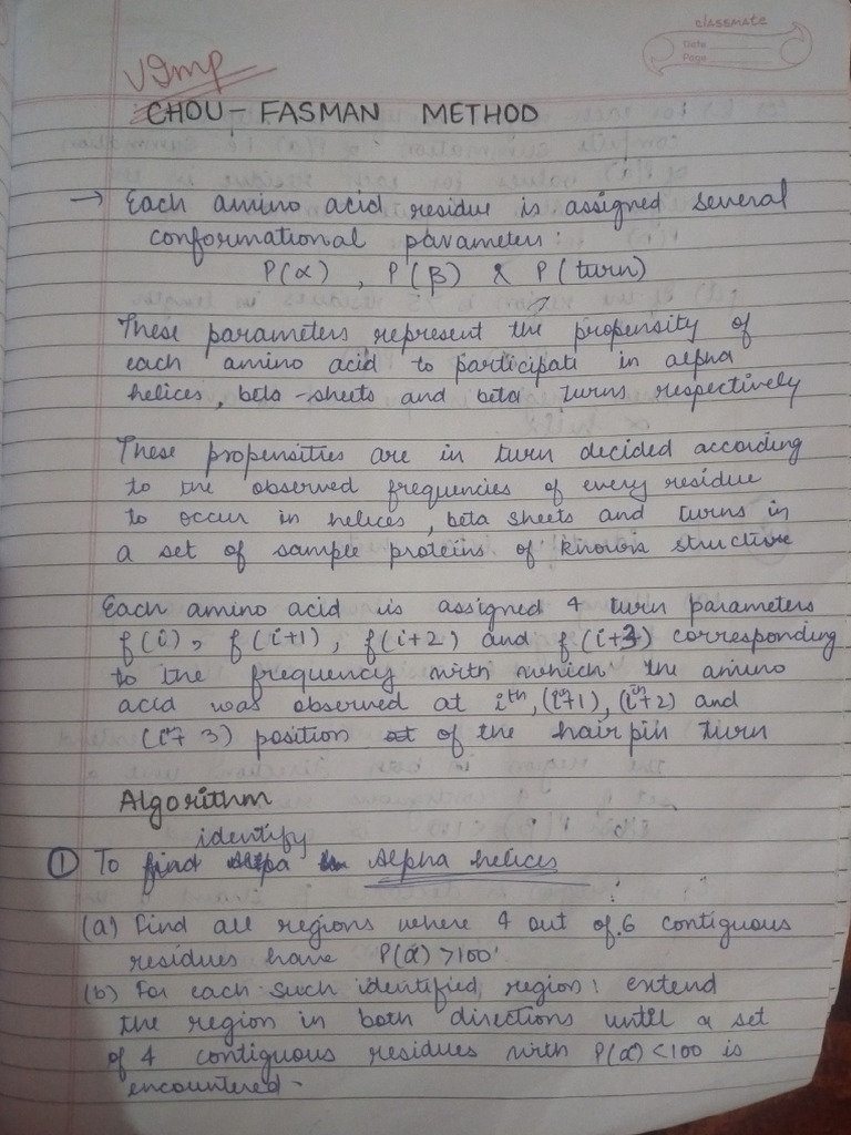 Chou Fasman Method | PDF