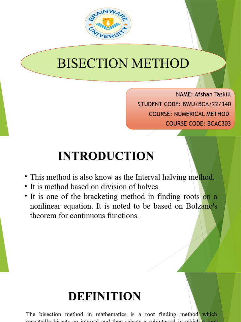Bisection Method | PDF