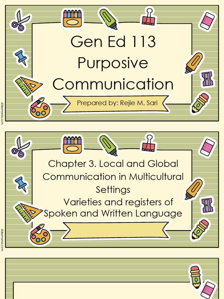 Chapter 3 Purposive Comm | PDF