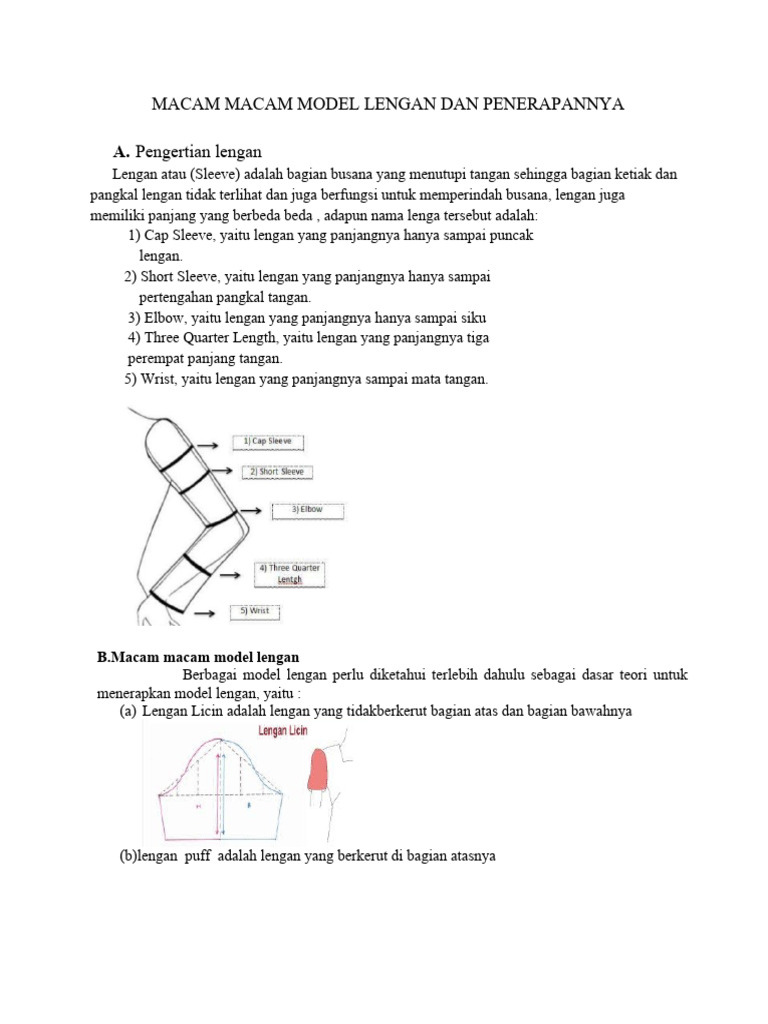 MACAM MACAM MODEL LENGAN DAN PENERAPANNYA | PDF
