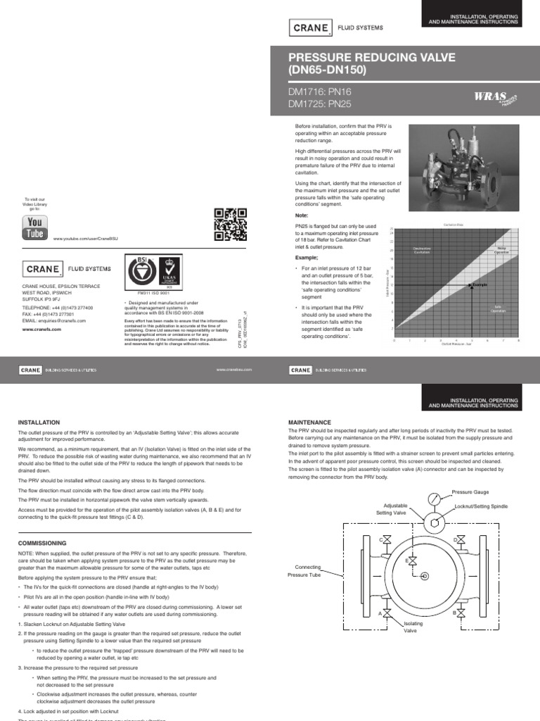 Crane PRV | PDF | Valve | Pressure