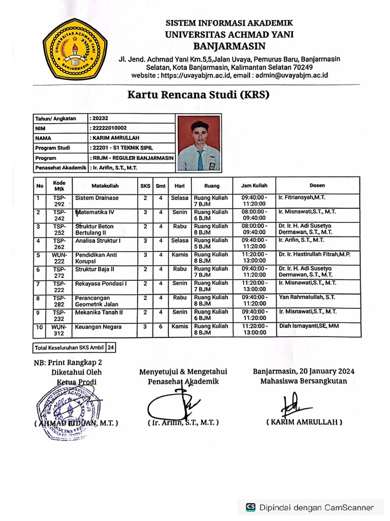 KRS Semester 4 Karim Amrullah | PDF