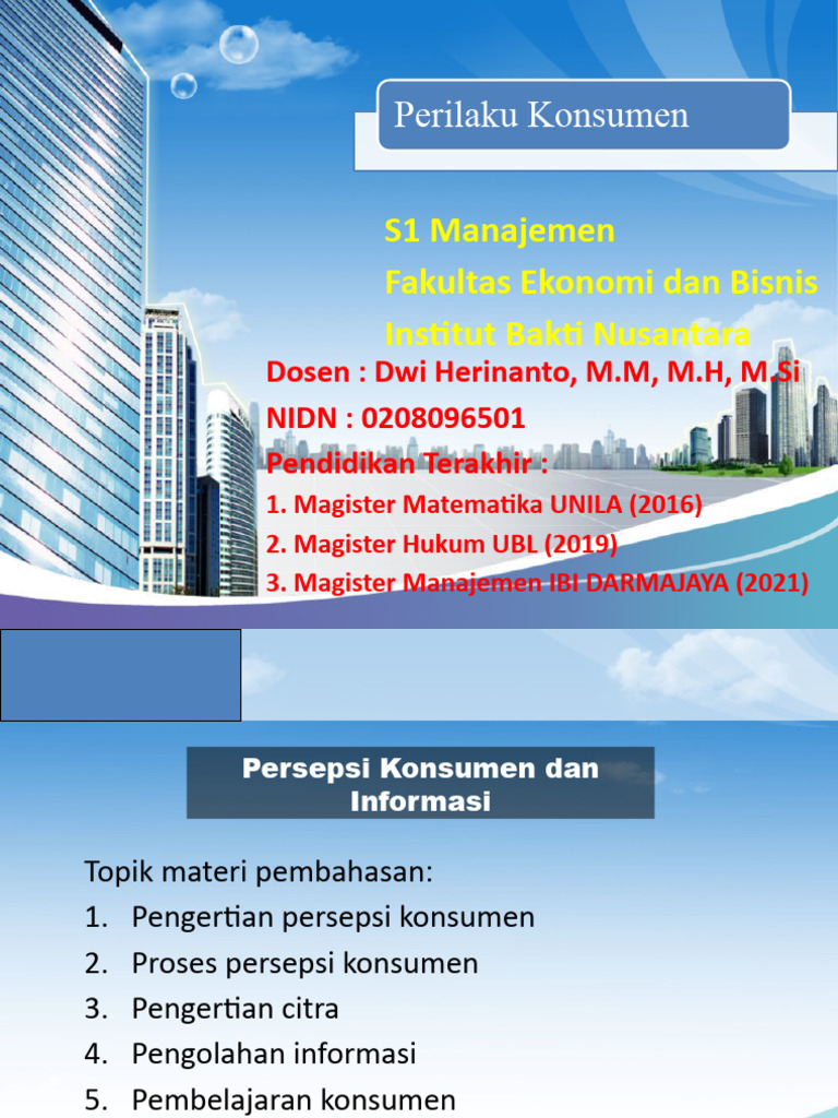 Persepsi Konsumen dan Citra Merek | PDF