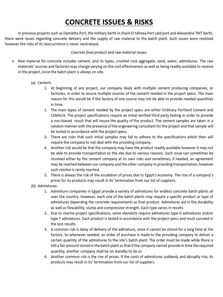 Concrete Issues | PDF