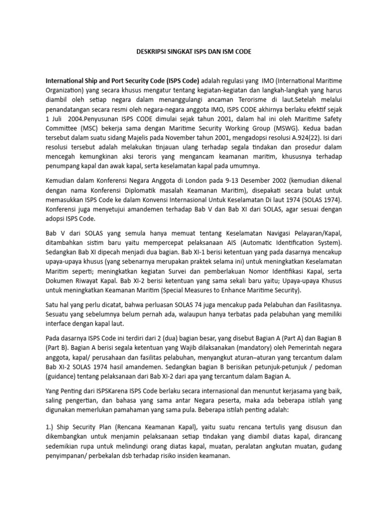 Deskri (Si Singkat Ism Dan Isps Code | PDF