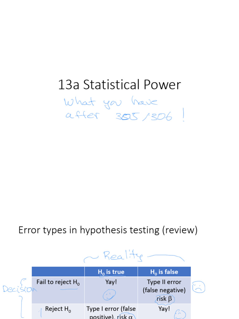Lecture 13 Statistical Power and Binomial Distribution-1 | PDF ...