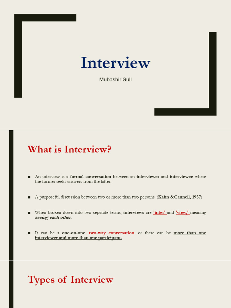 Interview | PDF | Interview | Cognition