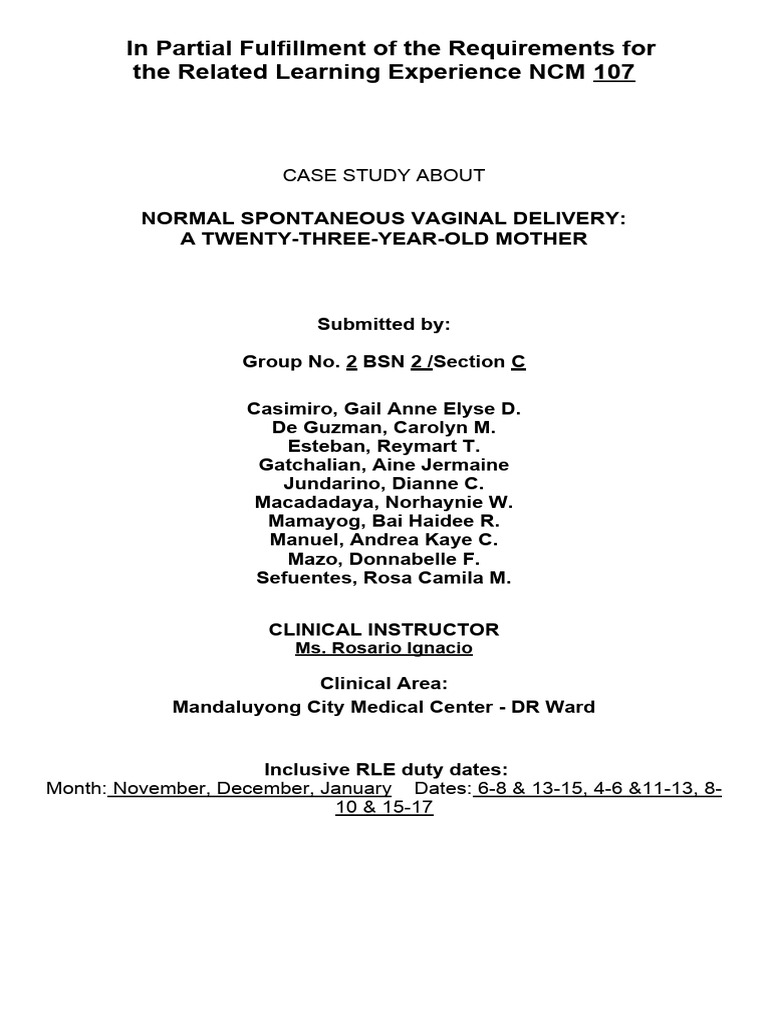GROUP 2- NEW-OB-RISK-NICU-CASE-STUDY-FORMAT-for-2nd-year | PDF | Visual ...