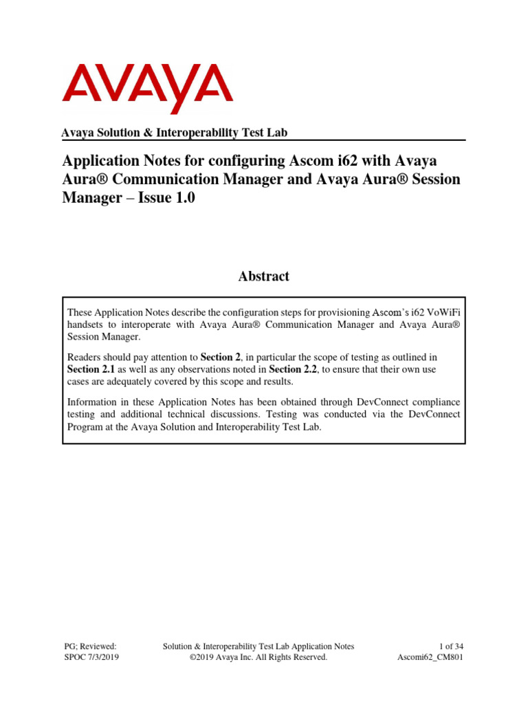 Ascomi62 CM801 | PDF | Session Initiation Protocol | Voice Over Ip