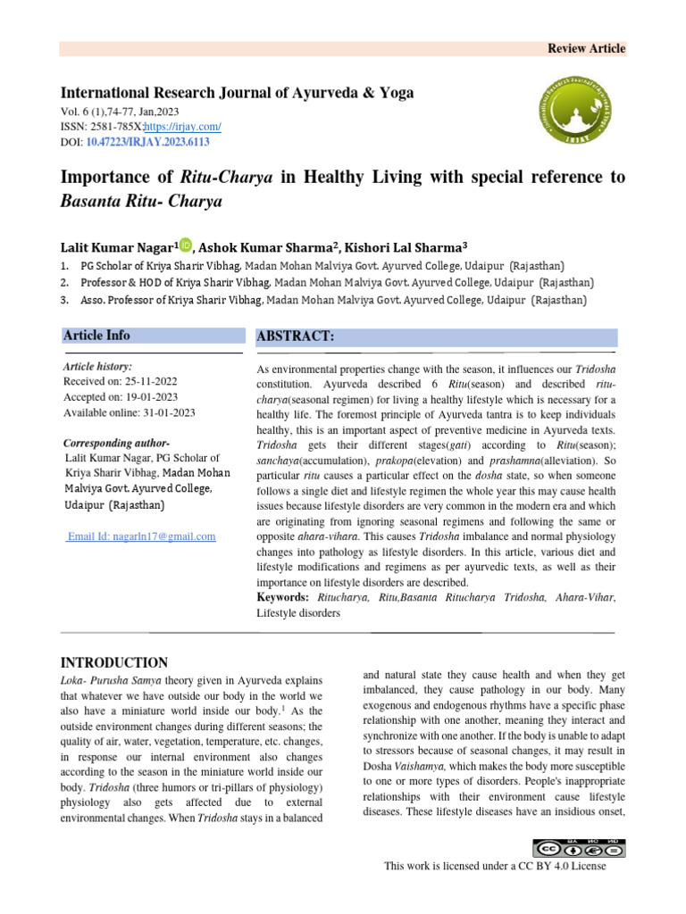 Importance+Of+Ritu-Charya+In+Healthy+Living+W S R +To+Basanta+Ritu ...