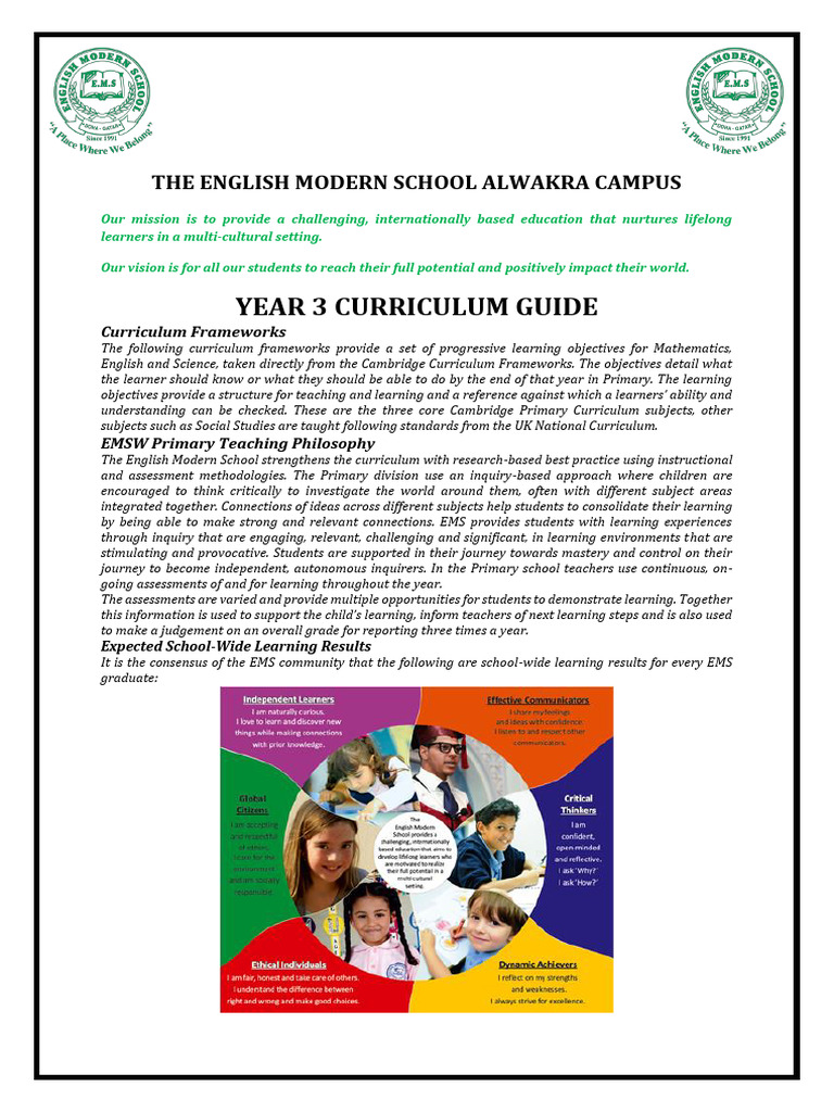 Year 3 Syllabus | PDF