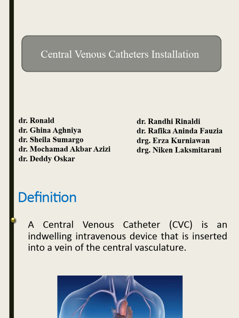 Central Venous Catheter Fixed | PDF