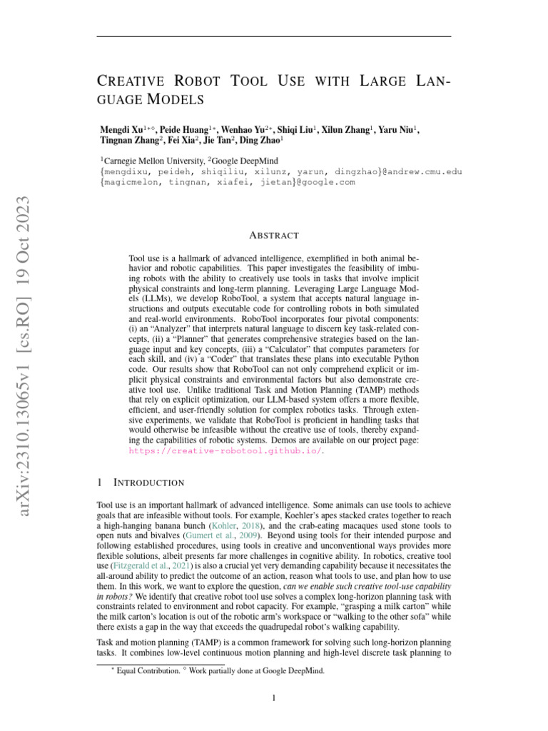 (2023) RoboTool | PDF