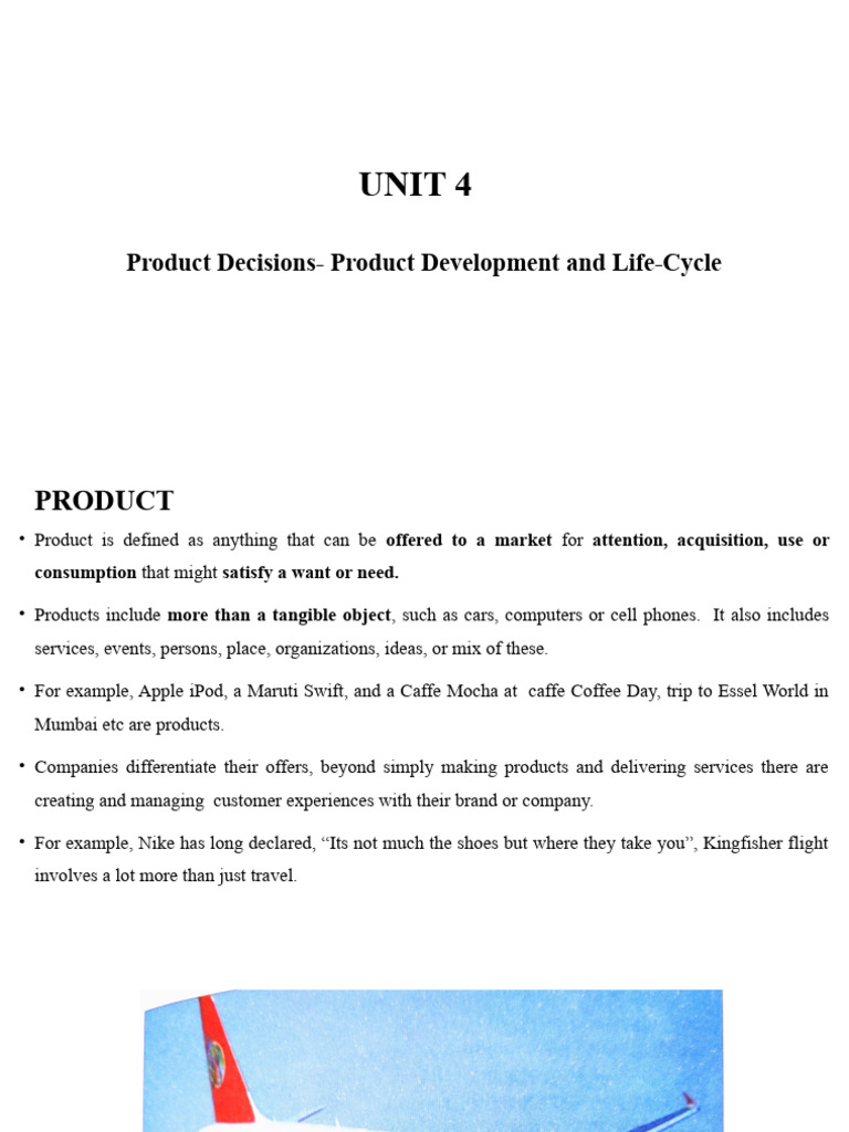 UNIT 4 Marketing Principles | PDF | Marketing | Product (Business)