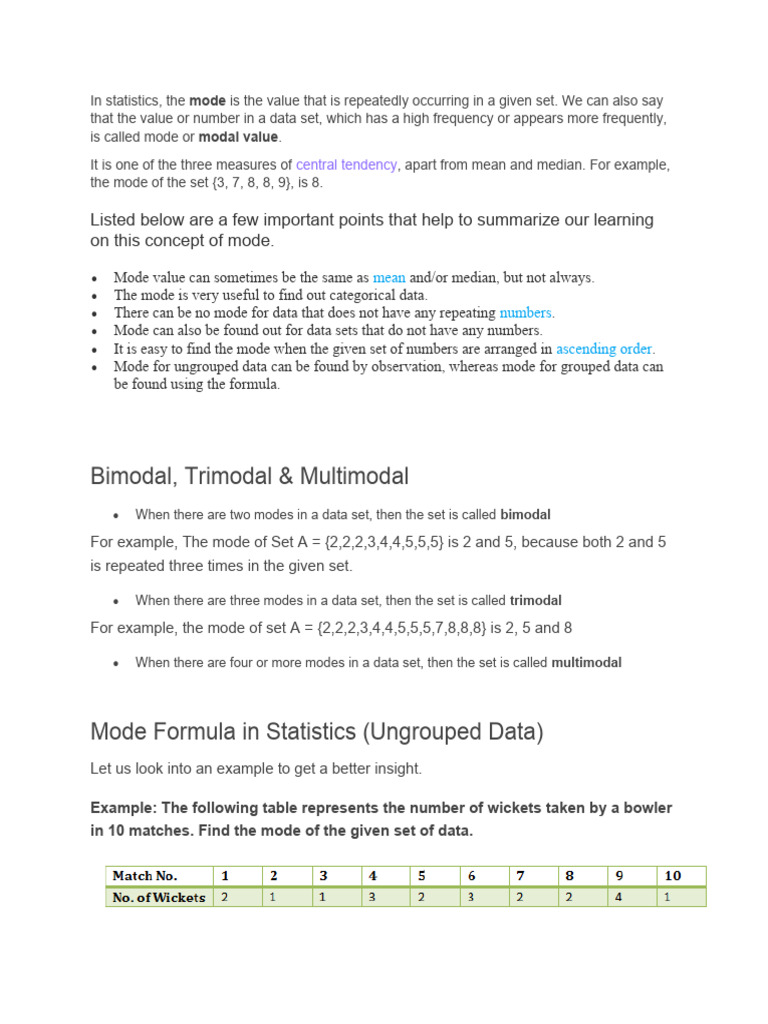 Notes Stats Unit1 | PDF | Expected Value | Variance