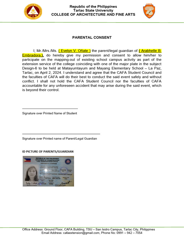 Parental Consent | PDF