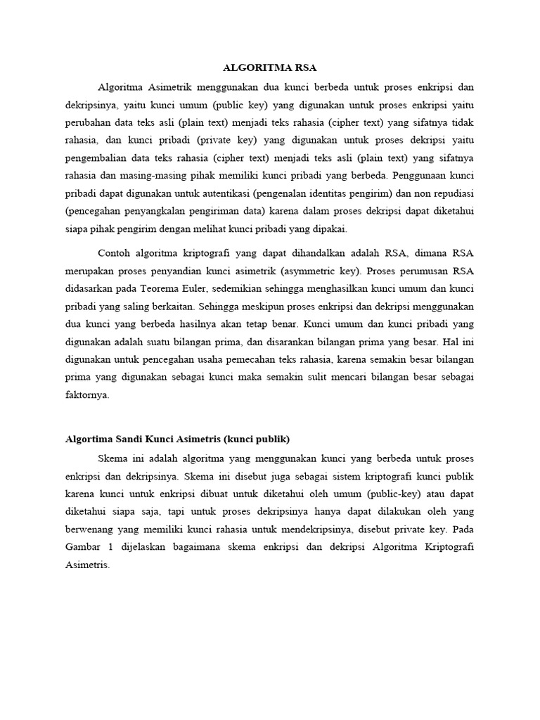 Algoritma Rsa-1 | PDF | Metode & Bahan Ajar