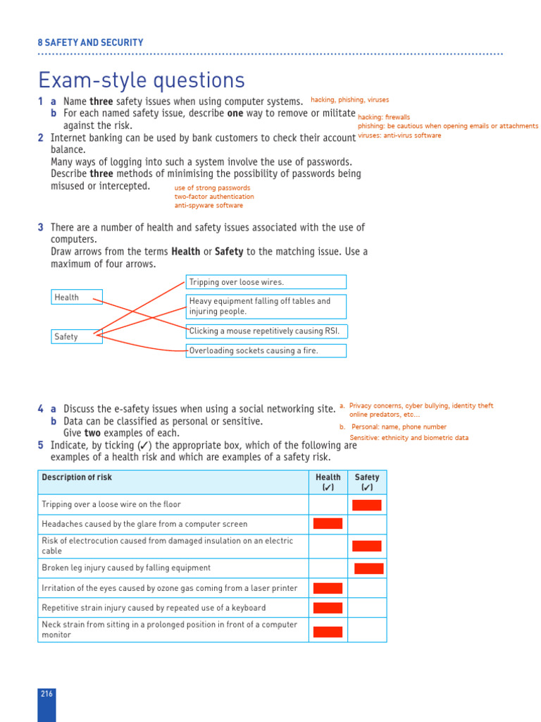 Safety and Security ANSWERS | PDF | Phishing | Security