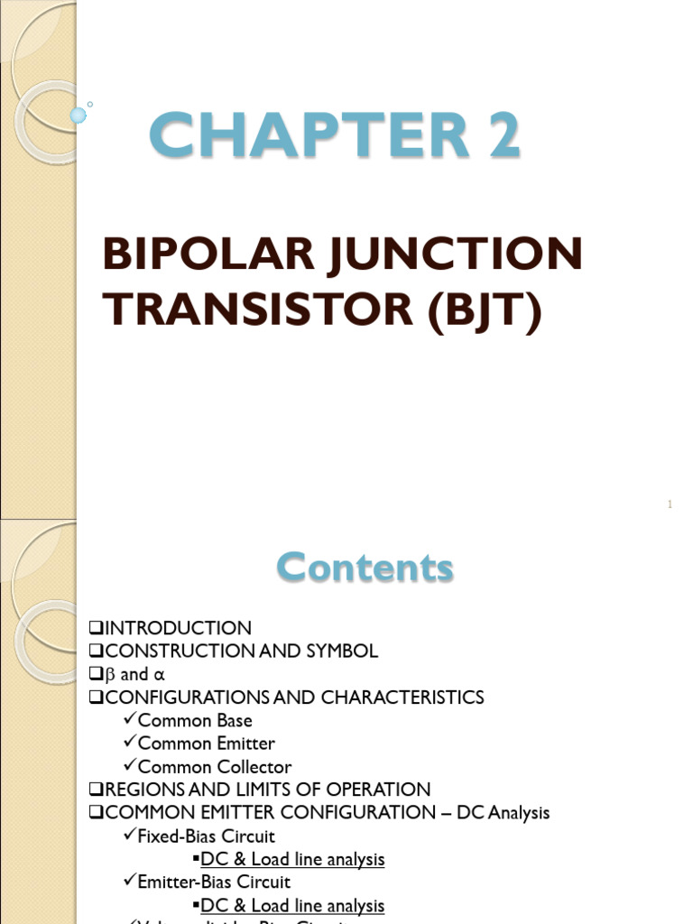 Chapter 2 BJT | PDF | Bipolar Junction Transistor | Transistor