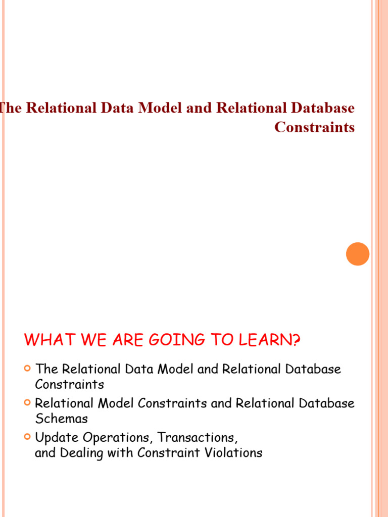 Lec 11 (Extra) - Relational Model | PDF | Relational Database | Relational Model