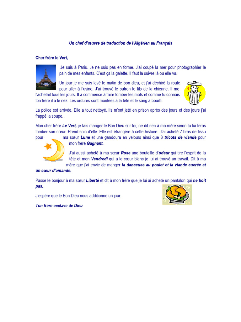 Mon Cher Frere Le Vert | PDF