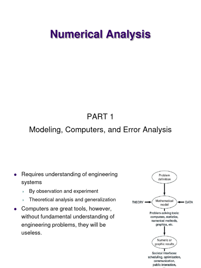 Numerical Analysis - 01.Part1.Modeling, Computers, and Error Analysis - Note | PDF