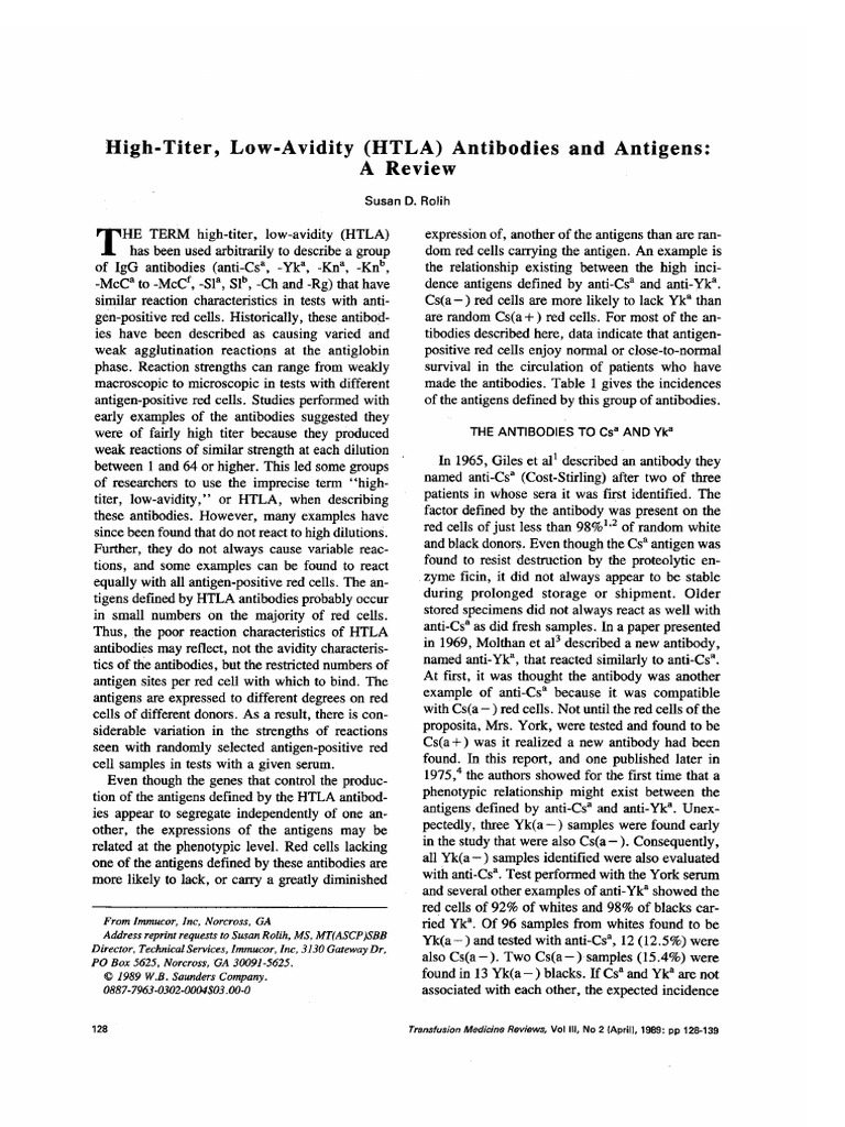 HTLA Antibodies | PDF | Antibody | Antigen