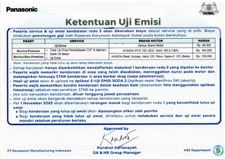 Ketentuan Uji Emisi | PDF