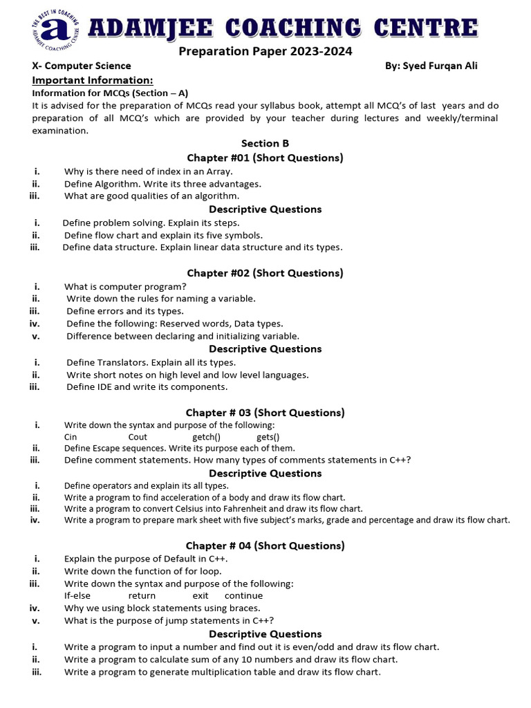 X Computer Pdf Computer Program Programming