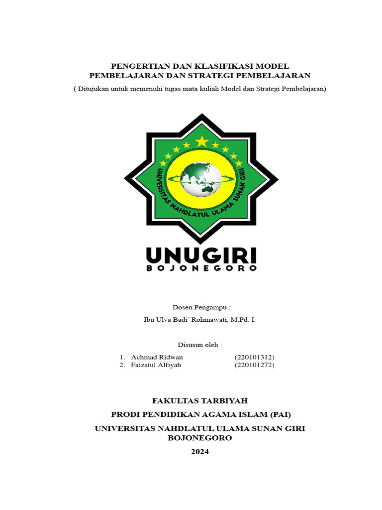 Model Dan Strategi Pembelajaran | PDF