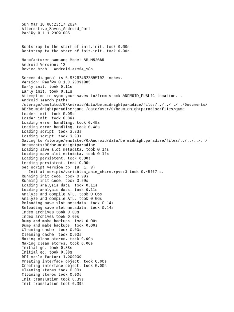 Log | PDF | Android (Operating System) | Booting