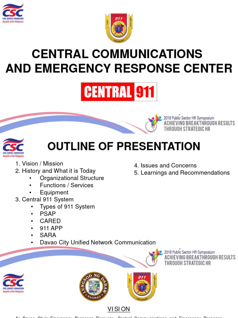 Davao City's Central 911 Overview | PDF | 9 1 1 | Telephony