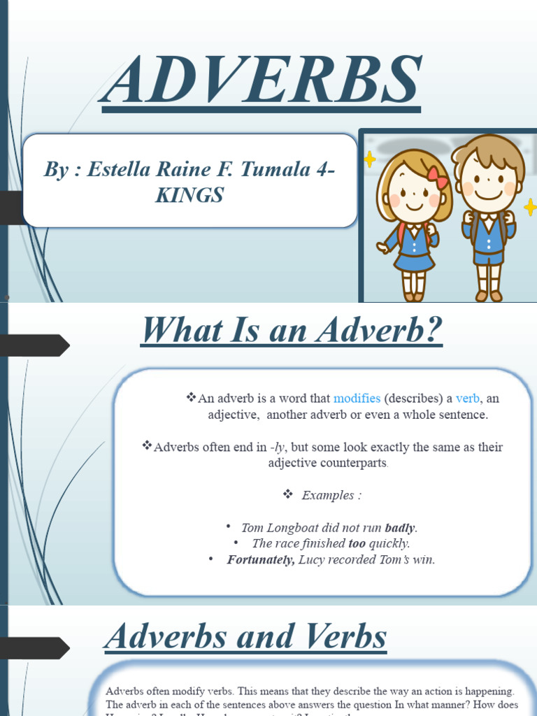 ADVERBS | PDF | Adverb | Verb