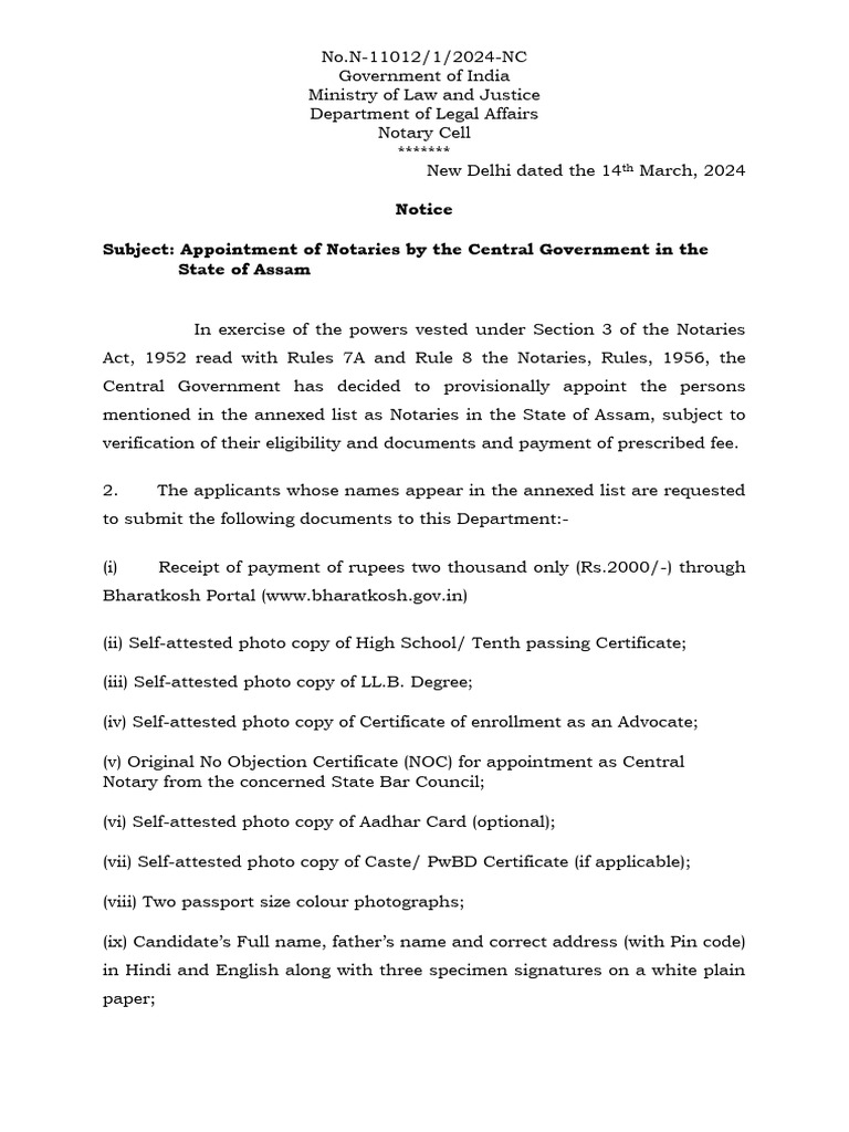 Notary List | Download Free PDF | Notary Public