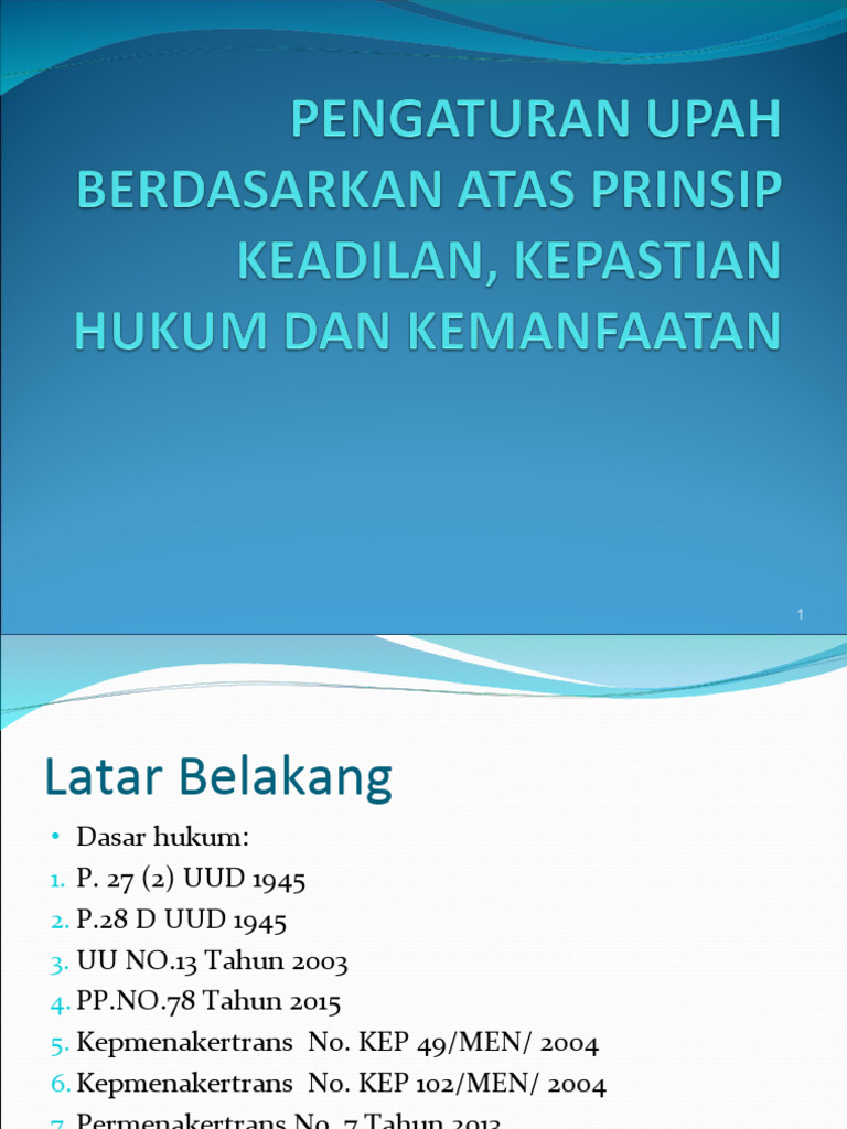 4a Upah Dan Politik HK Pengupahan | PDF