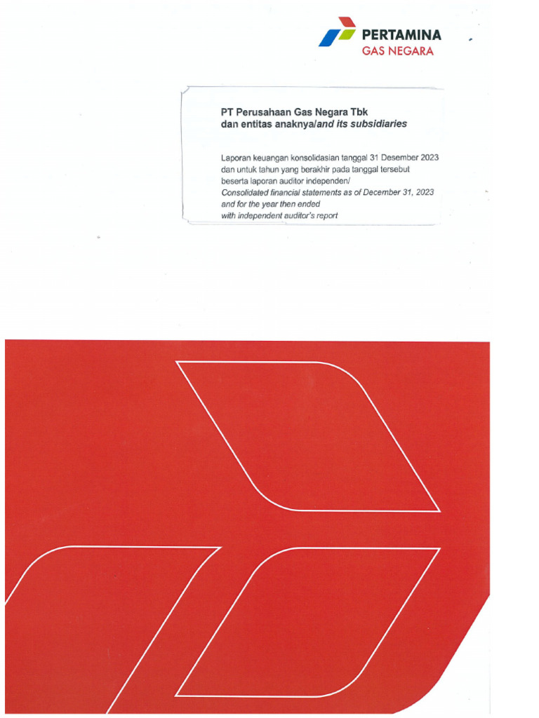 FS PT PGN Tbk 31 Des 2023 Released | PDF | Audit | Going Concern