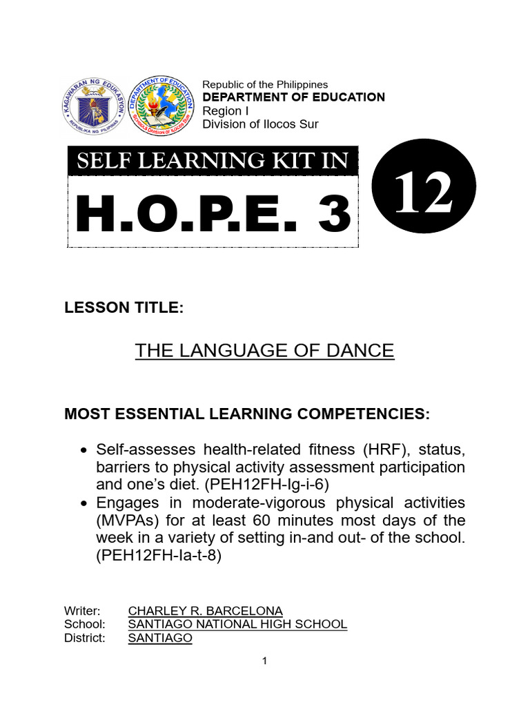 Understanding Dance Elements and Health | PDF | Physical Fitness | Dances