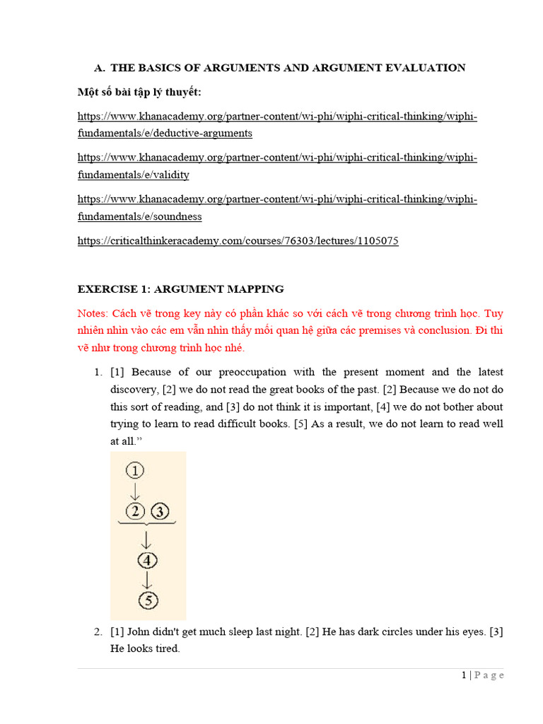 Critical Thinking - Practice Exercises - KEY | PDF | Logic