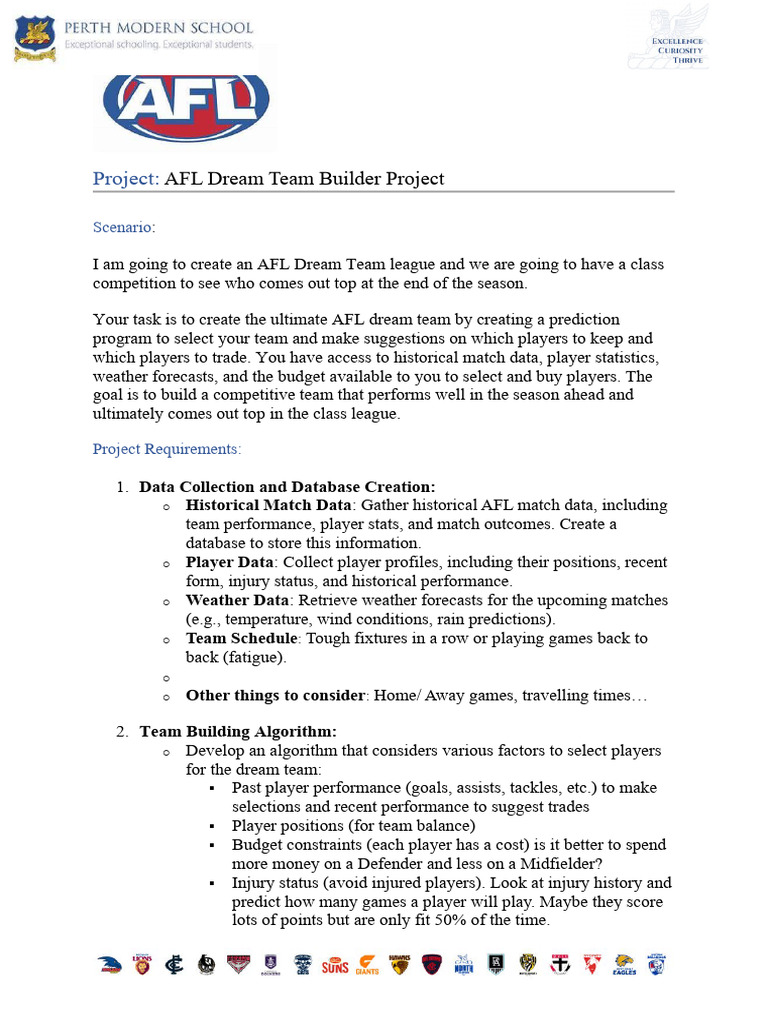 AFL Prediction Engine | PDF