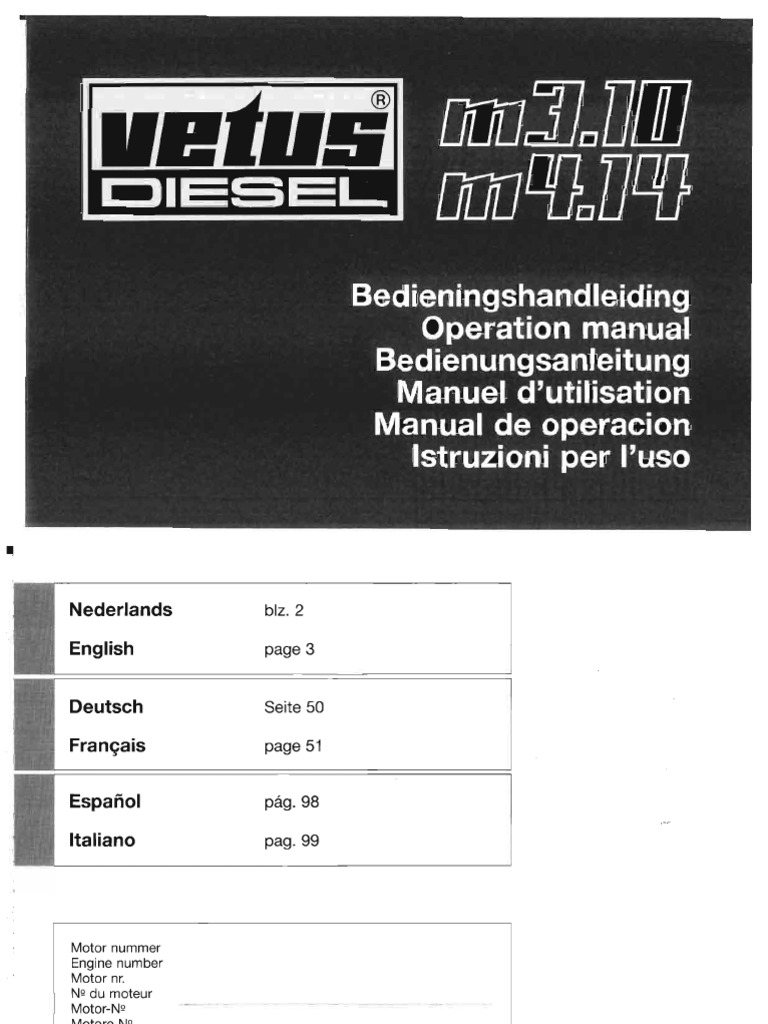 Vetus M4.14 Boat Engine | PDF