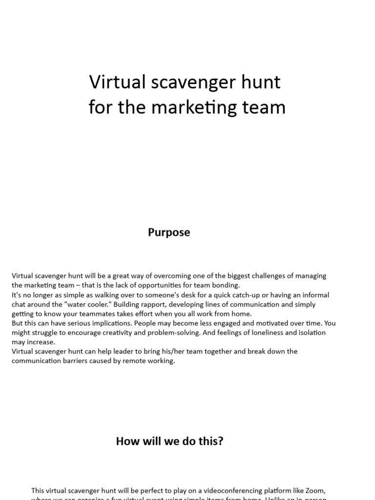 Virtual Scavenger Hunt | PDF | Human Communication