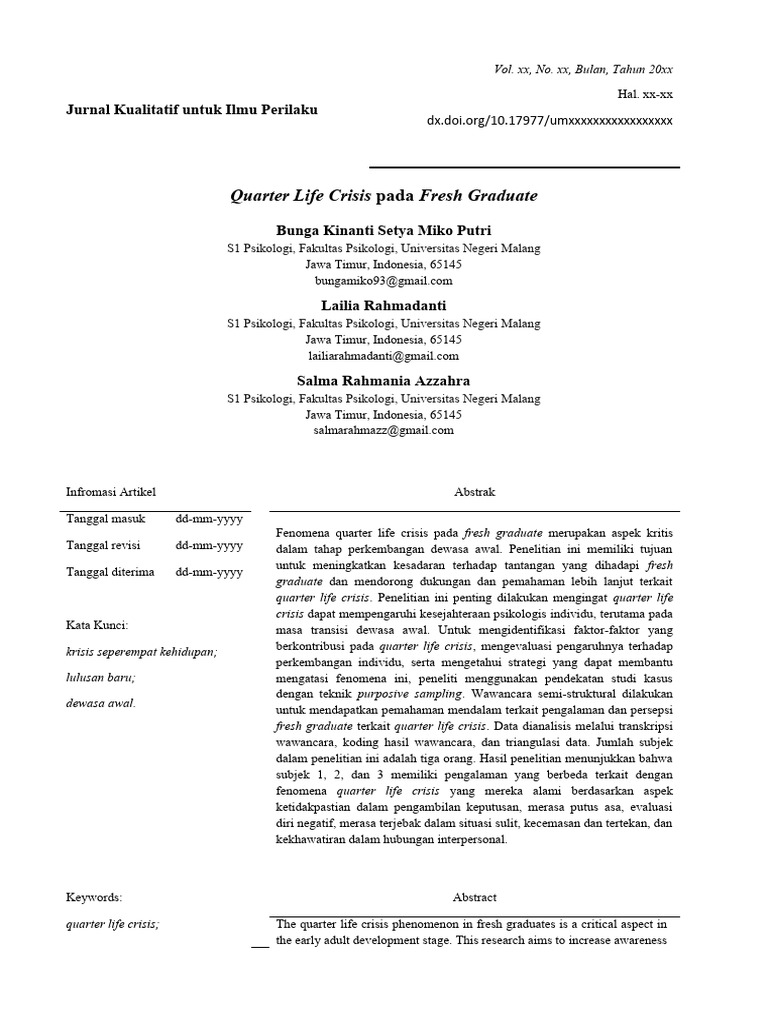 QLC Pada Fresh Graduate | PDF