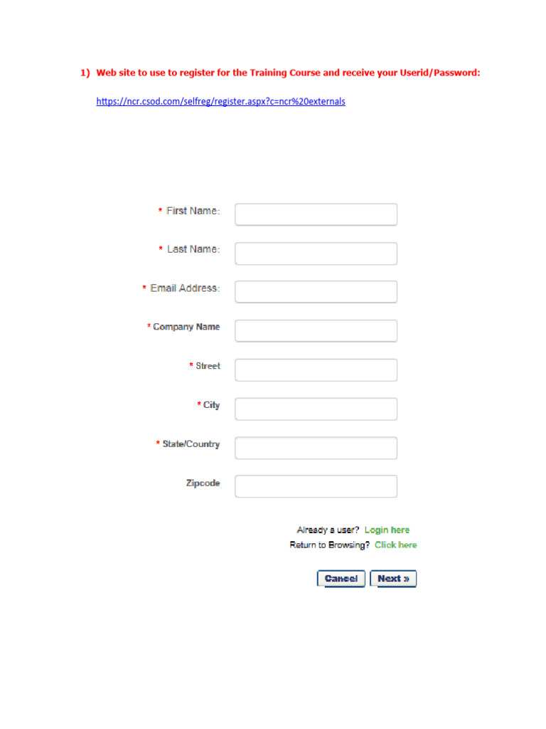 NCR University Registration Guide | PDF