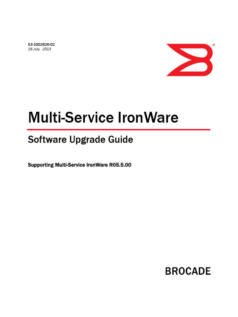 Brocade Ironware Software Upgrade Guide | PDF