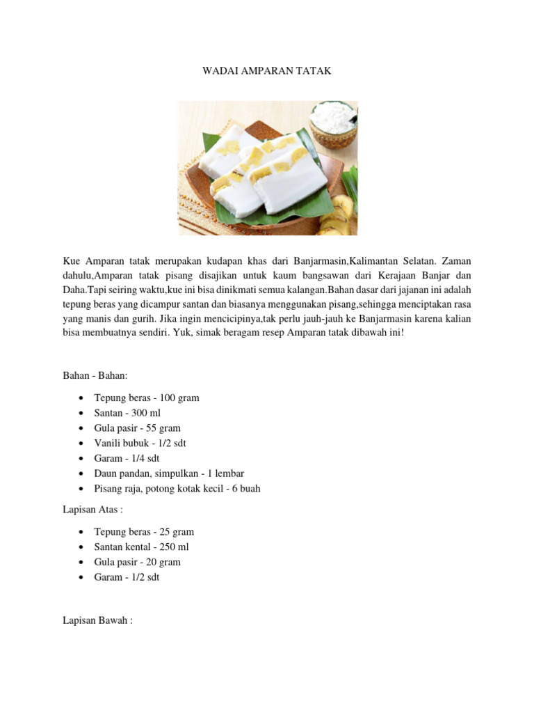 Wadai Amparan Tatak | PDF
